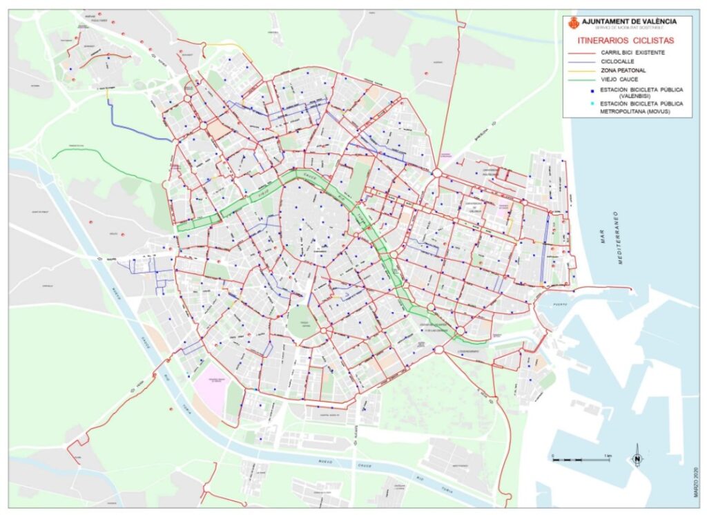 Rețeaua de piste de biciclete a orașului Valencia se extinde cu 15 noi ...